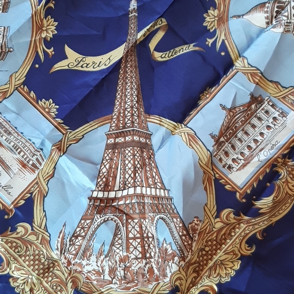 Accessories | Vintage Paris Themed Scarf | Poshmark